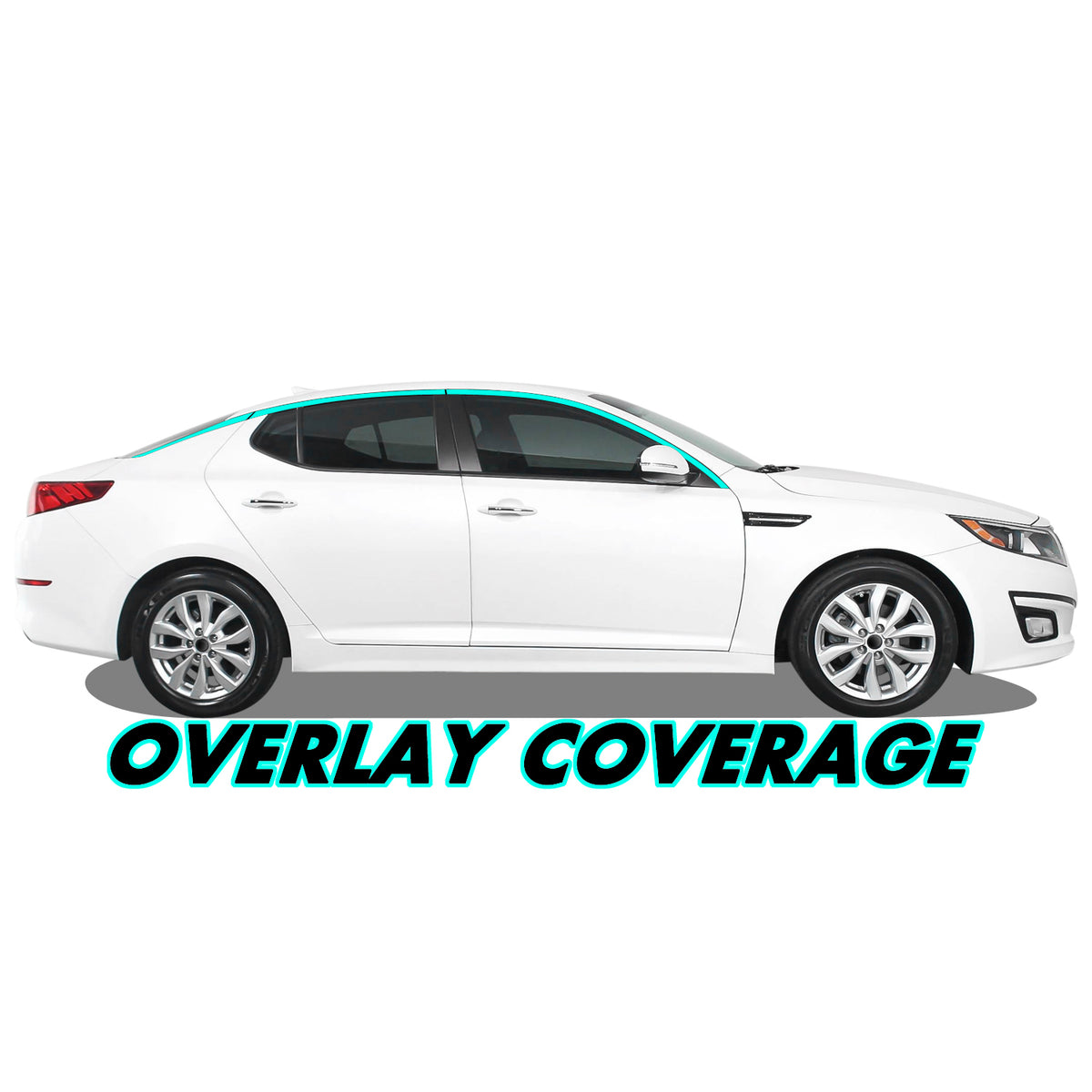 2014 2015 Kia Optima Window Trim Chrome Delete PreCut Vinyl Wrap SlickMod