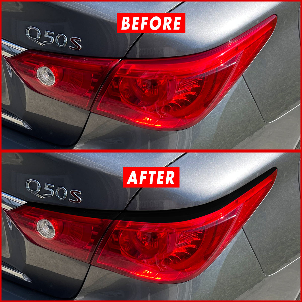 2014-2017 Infiniti Q50 | Tail Light Eyelid PreCut Vinyl Overlays – SlickMod