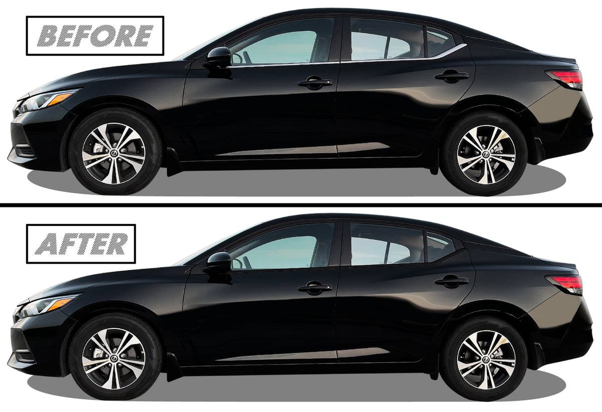 2020-2023 Nissan Sentra | Window Trim Chrome Delete PreCut Vinyl Wrap ...