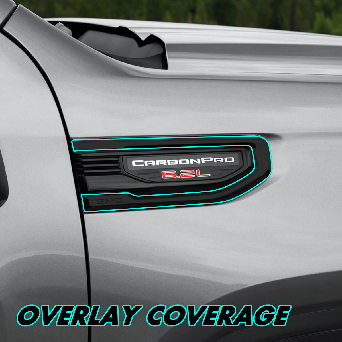 2019-2023 GMC Sierra 1500 | Fender Vent Trim Chrome Delete PreCut Viny ...