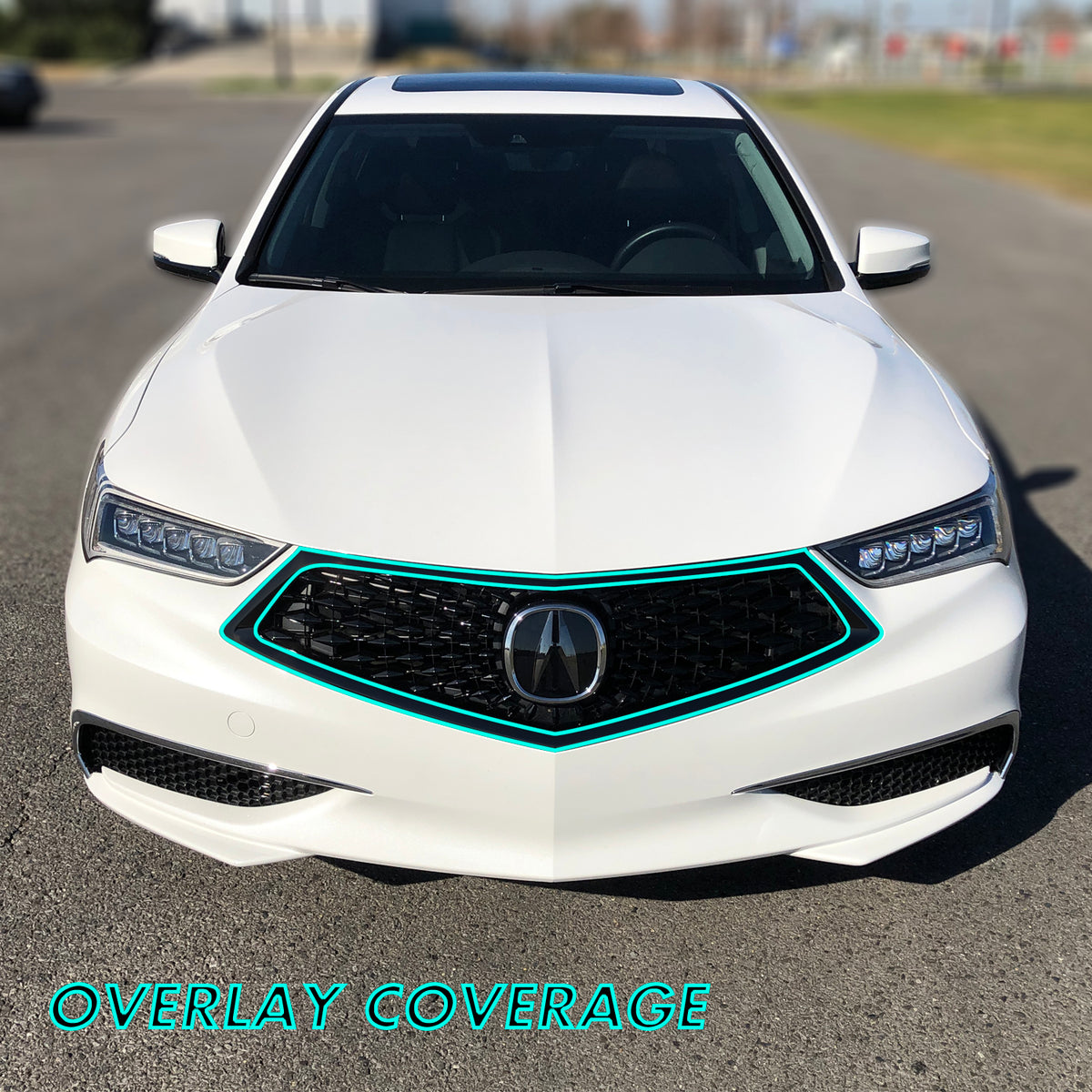 2018-2020 Acura TLX | Front Grill Trim Chrome Delete PreCut Vinyl Wrap ...