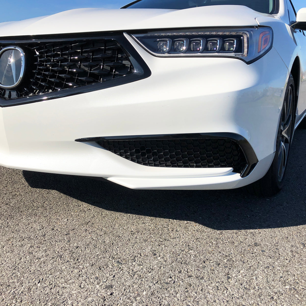 2018-2020 Acura TLX | Front Bumper Side Grill Trim Chrome Delete PreCu ...