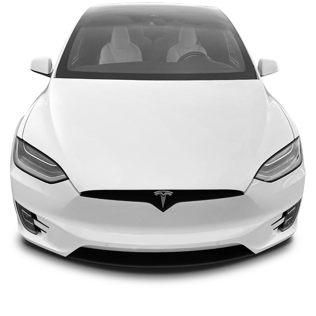 2016-2021 Tesla Model X | Front Bumper Trim Combo Chrome Delete PreCut ...