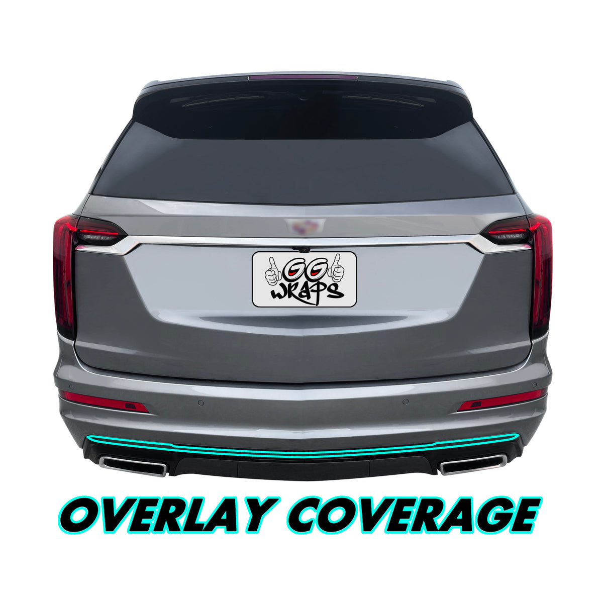 2020-2024 Cadillac XT6 | Rear Bumper Diffuser Trim Chrome Delete PreCu ...