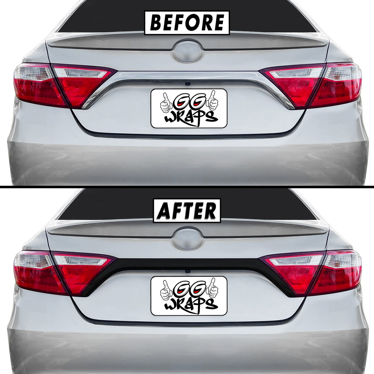 2015-2017 Toyota Camry | Rear Trunk Trim Chrome Delete PreCut Vinyl Wr ...
