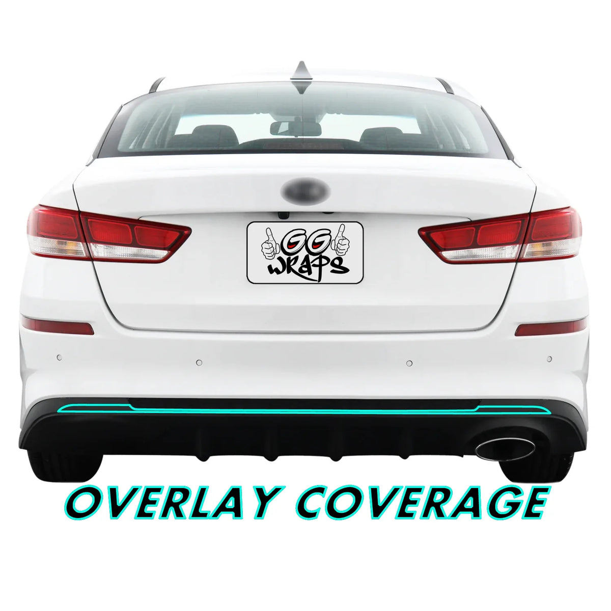 2019-2020 Kia Optima | Rear Bumper Diffuser Trim Chrome Delete PreCut ...