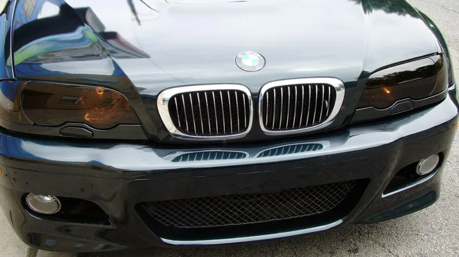 bmw e46 black headlights