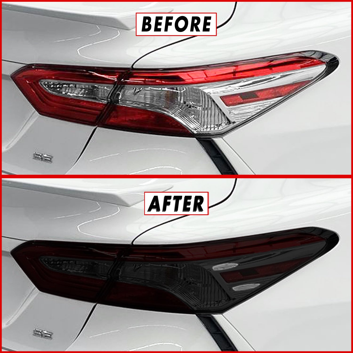2018 2022 Toyota Camry Tail Light Precut Tint Overlays 35 Light Smoke