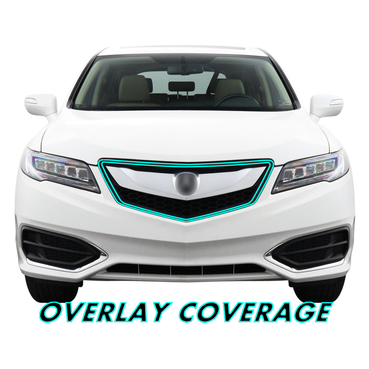 2016-2018 Acura RDX | Front Grill Trim Chrome Delete PreCut Vinyl Wrap ...