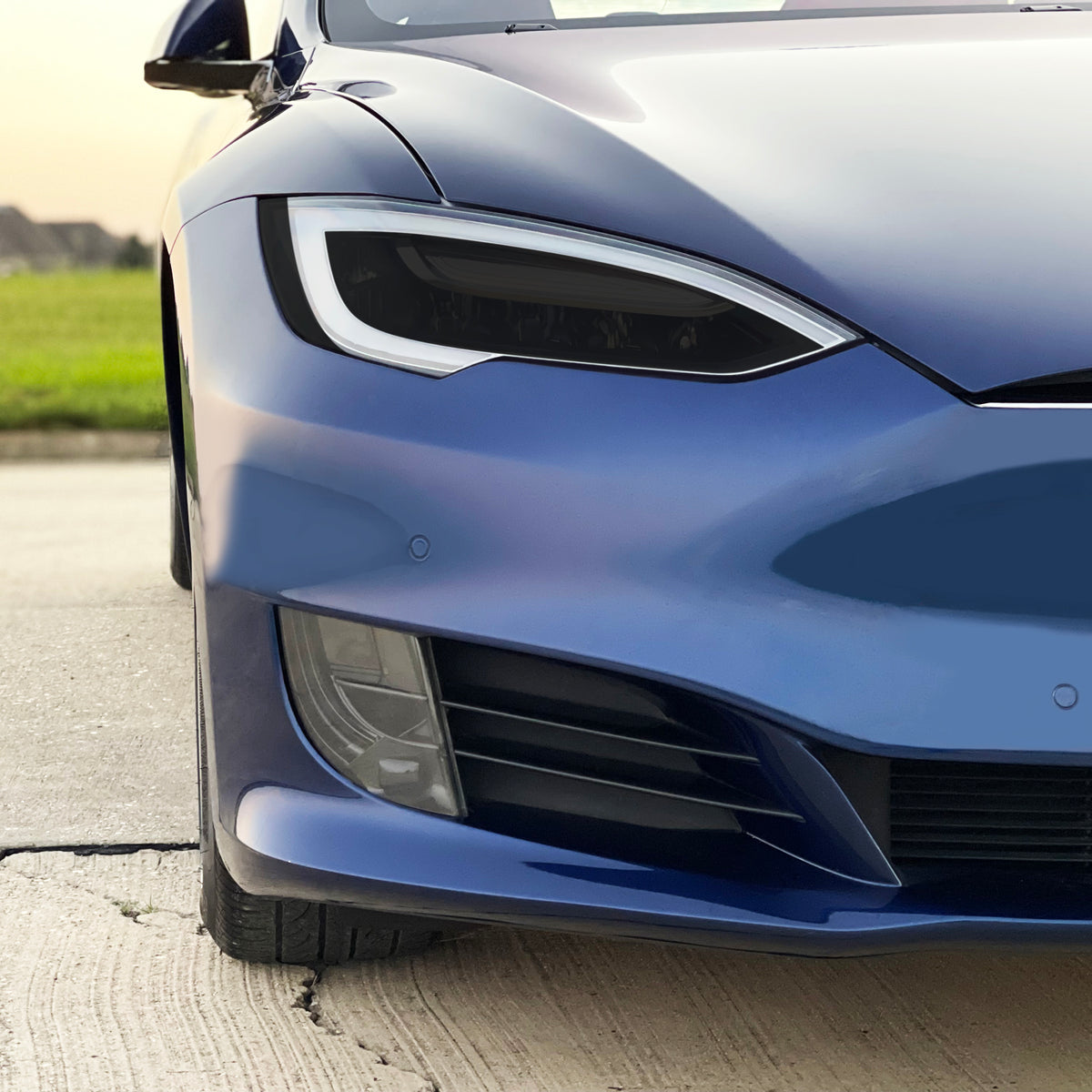 2012-2021 Tesla Model S | Headlight Cutout PreCut Tint Overlays – SlickMod