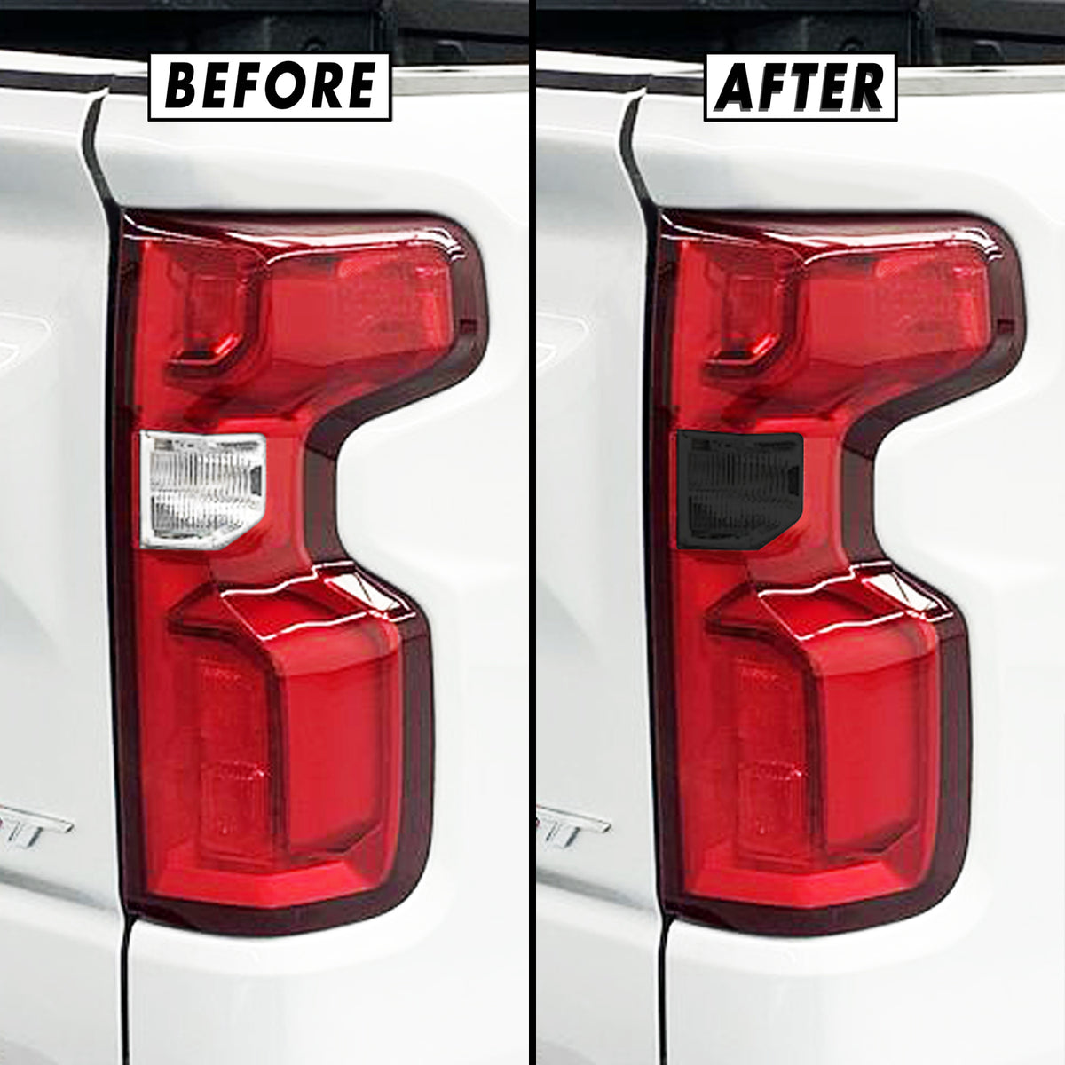 2019-2022 Chevrolet Silverado | Reverse Light PreCut Tint Overlays ...