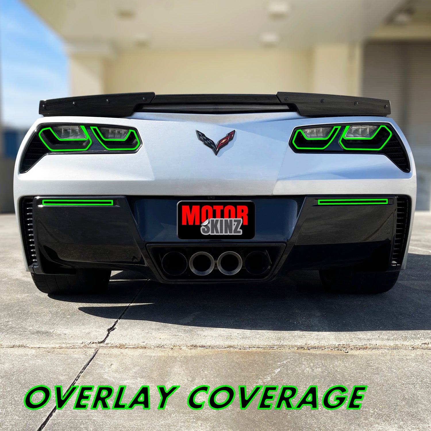 2014 2019 Chevrolet Corvette C7 Tail Light Cutout Precut Tint Overlays 35 Light Smoke